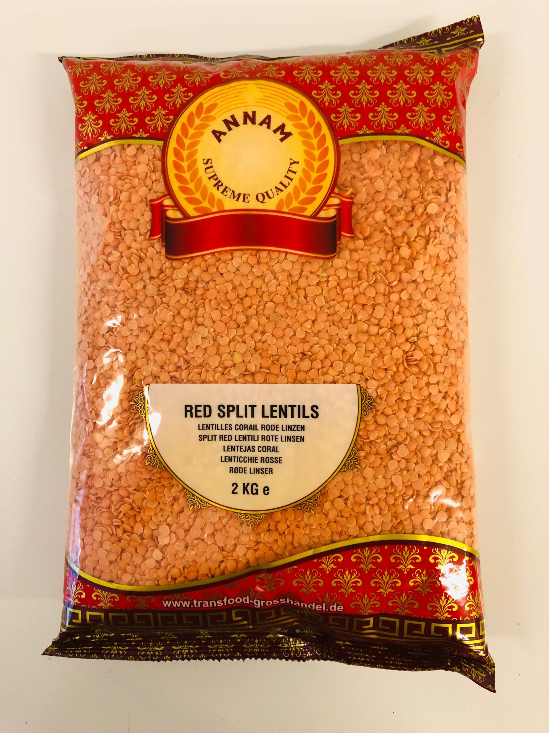Red Split Lentils 2kg (Dhal) – ceylonspicemart
